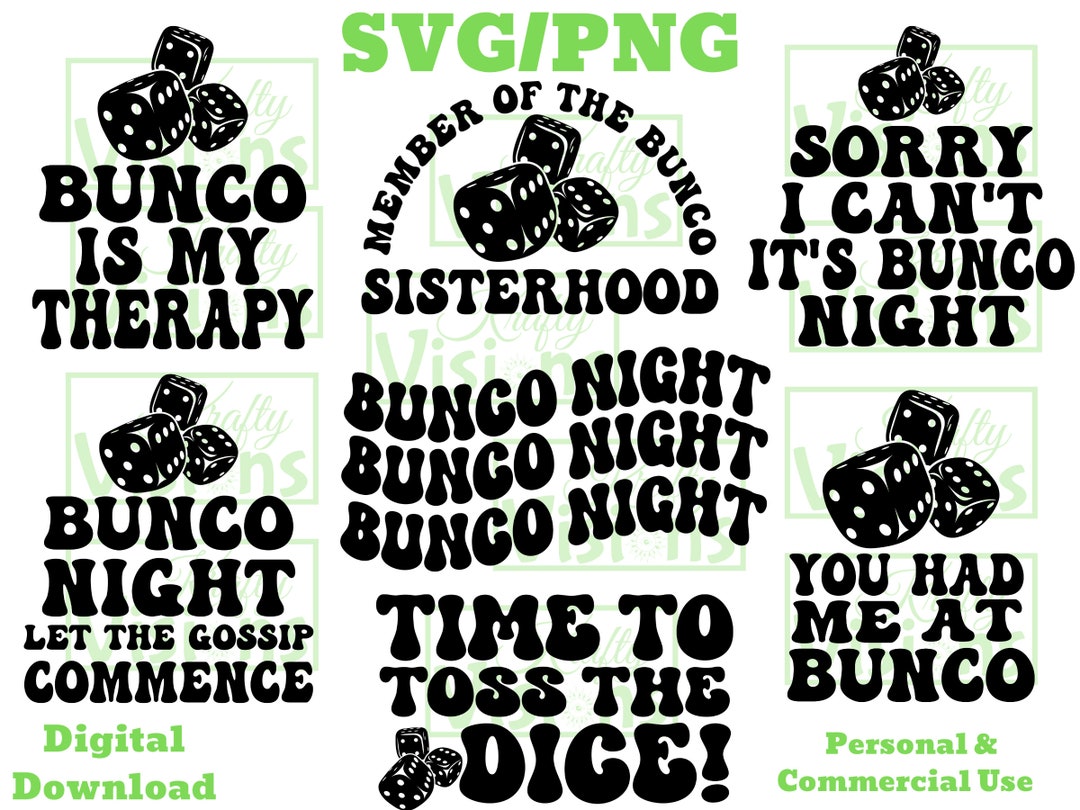 Bunco SVG/PNG Bundle - Etsy
