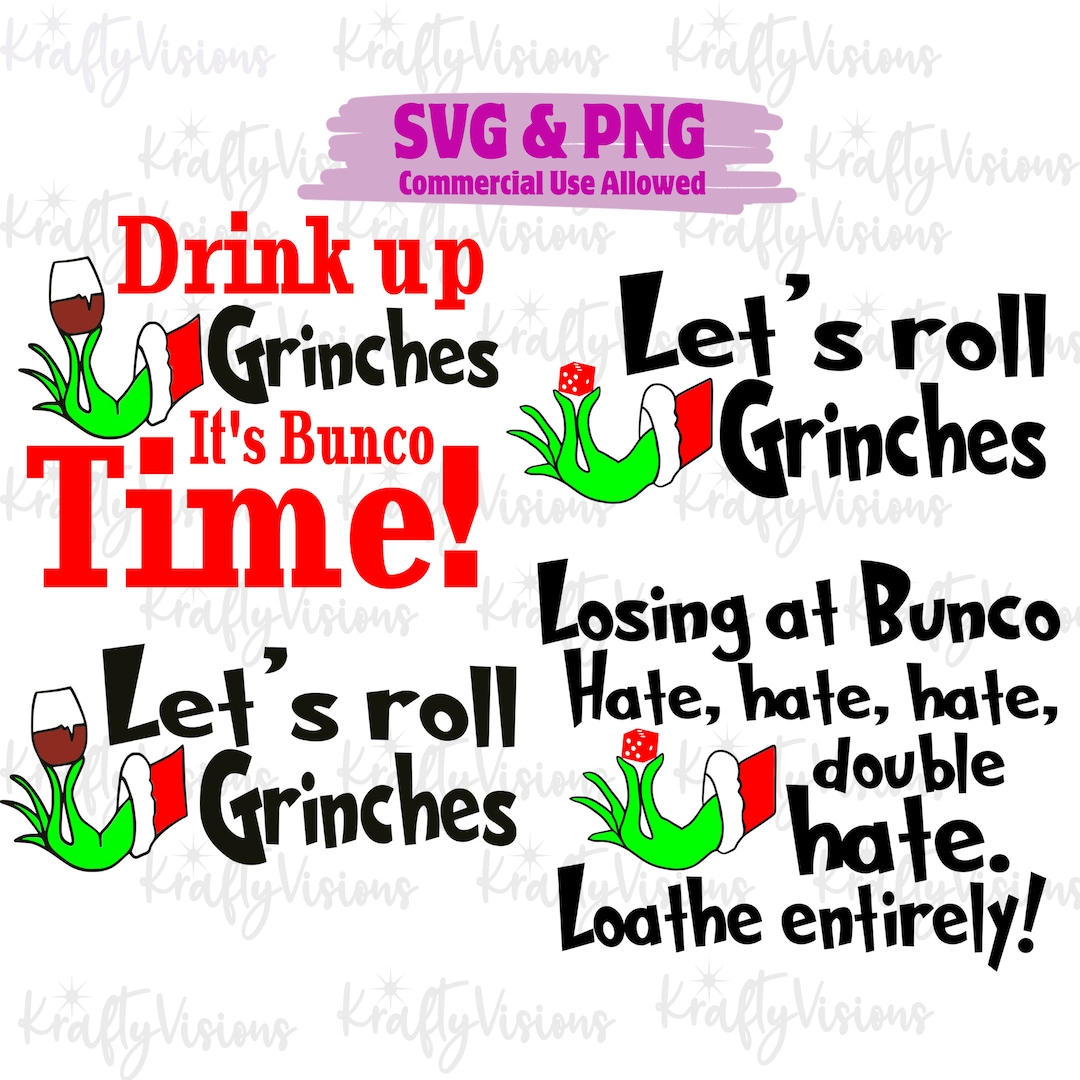 Christmas Bunco SVG Bundle, Bunco SVG, Bunco Night, Christmas Bunco ...