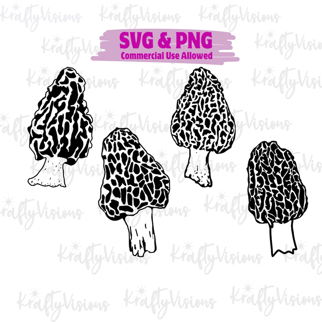 Morel Mushroom SVG, Morel Mushroom PNG, Morel SVG, Morels, Mushrooms ...