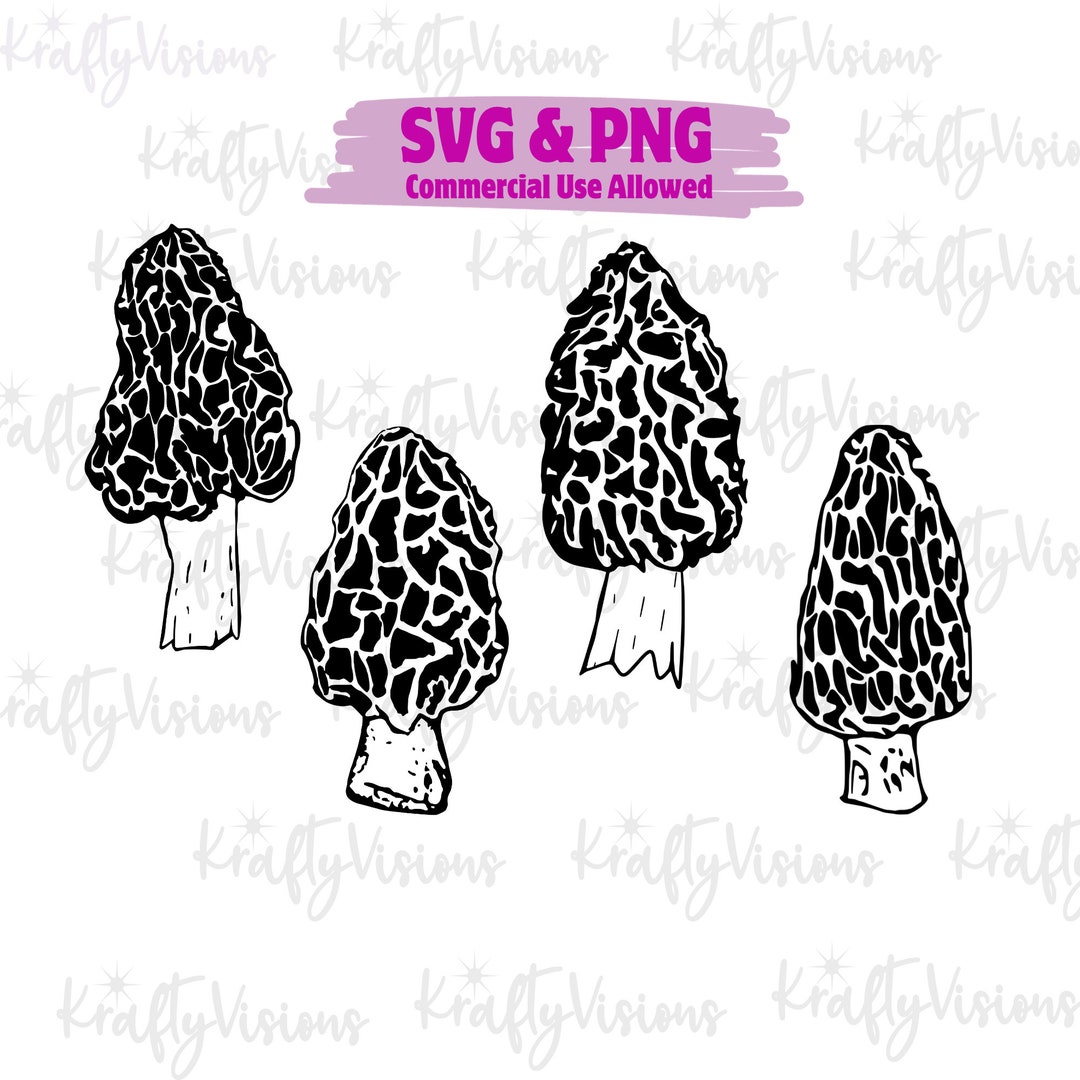 Morel Mushroom SVG, Morel Mushroom PNG, Morel SVG, Morels, Mushrooms ...