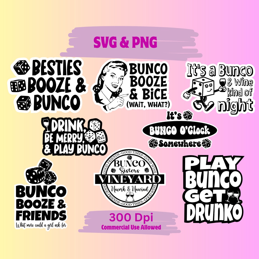 Bunco SVG, Bunco PNG, Bunco Game, Bunco Dice, Bunco Night, Bunco Gift ...