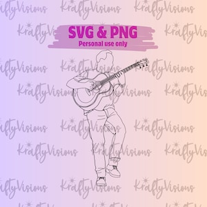 Dave Matthews Outline SVG PNG, Dave Matthews Playing Guitar, Dave on ...