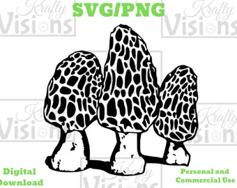 Morel SVG Bundle Mushroom SVG Bundle - Etsy