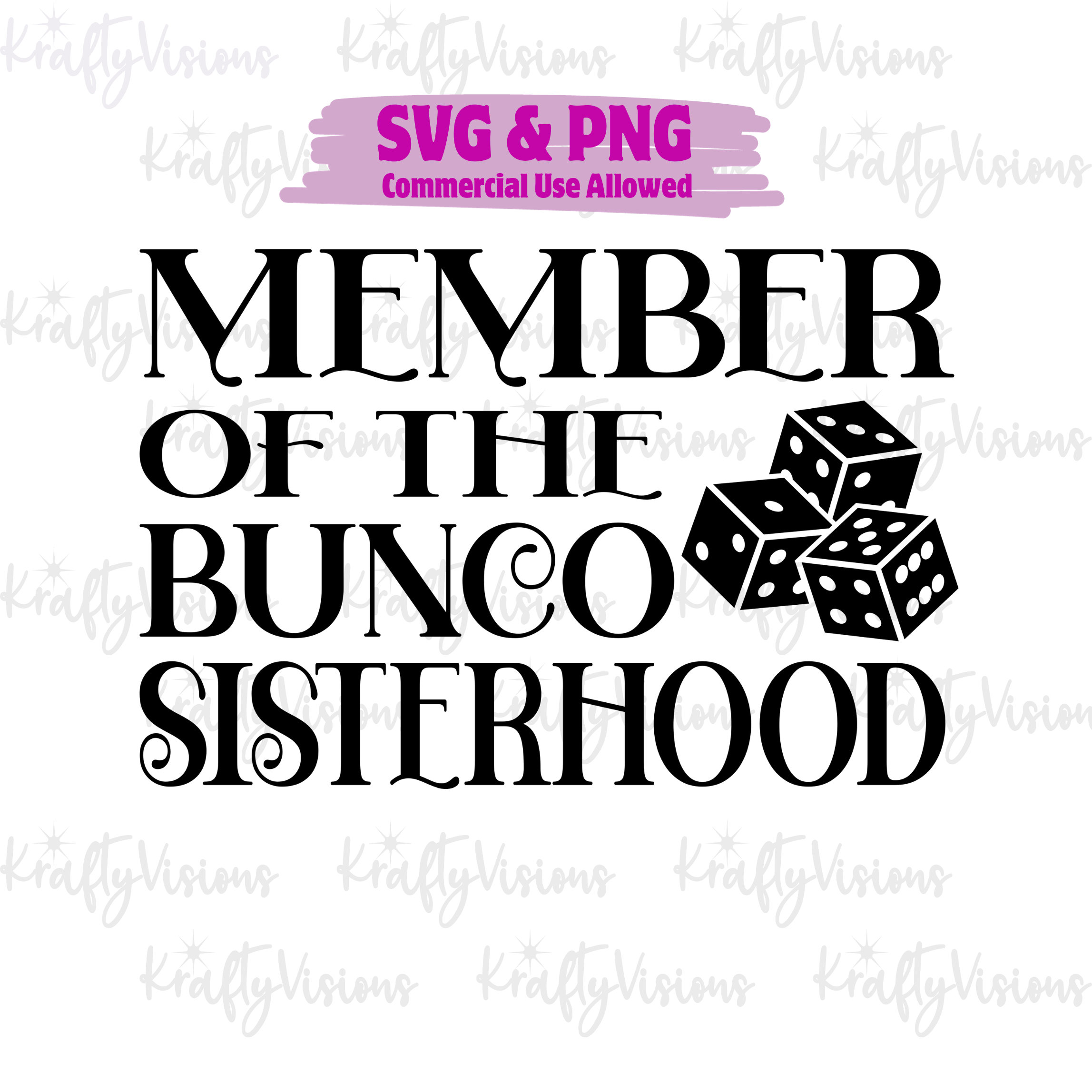 Bunco SVG Bunco PNG Bunco Night Bunco Game Dice Bunco - Etsy