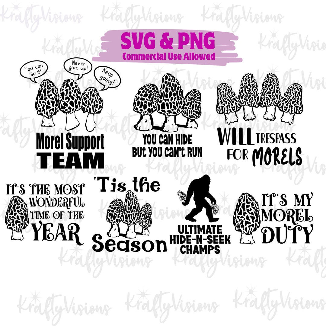 Morel Mushroom SVG, Morel Mushroom PNG, Morel SVG, Morels, Mushrooms ...