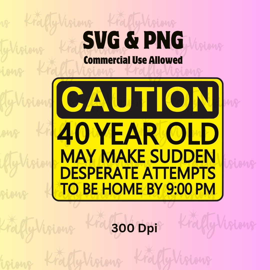 Funny 40th Birthday SVG, 40th Bday PNG, Happy 40th Birthday, 1985 ...