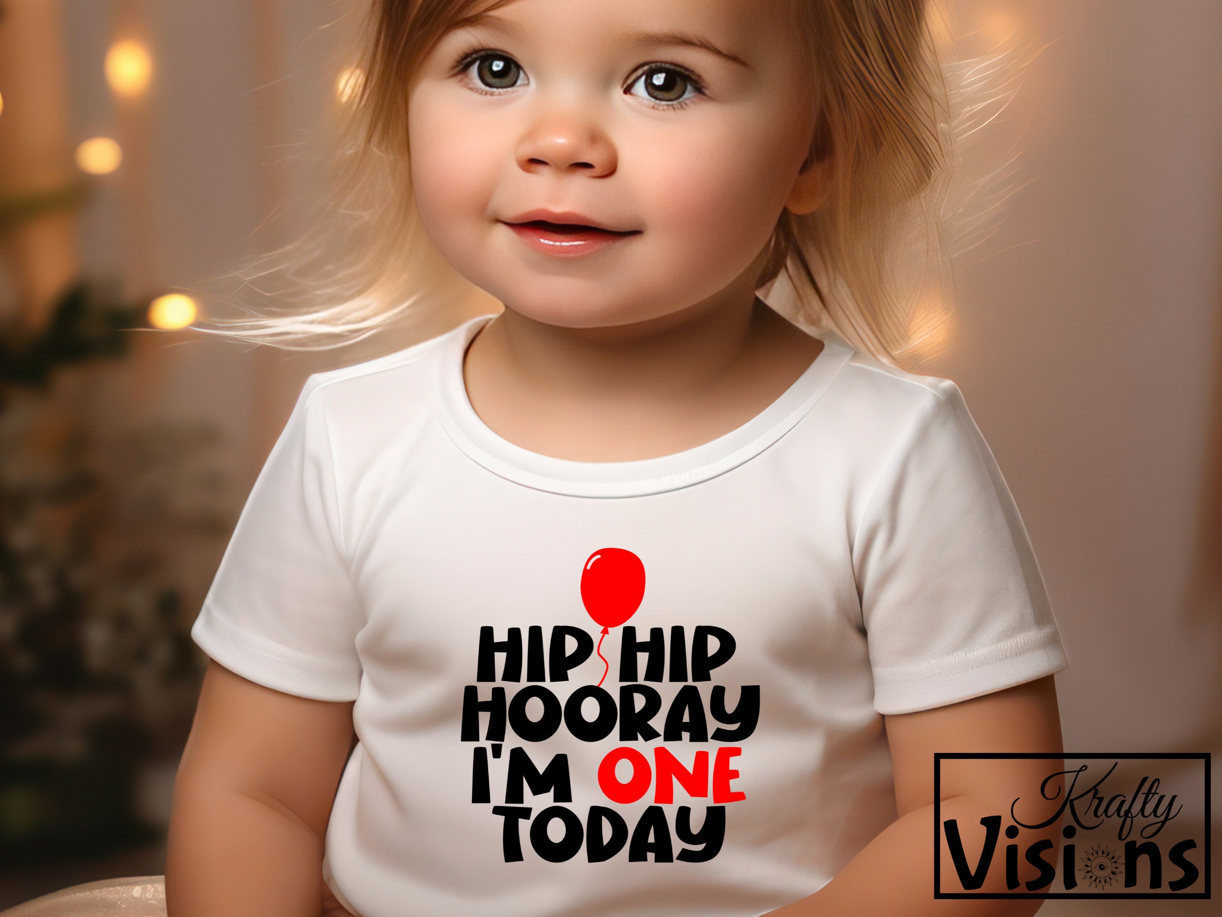 Hip Hip Hooray I'm One Today SVG/PNG First Birthday - Etsy
