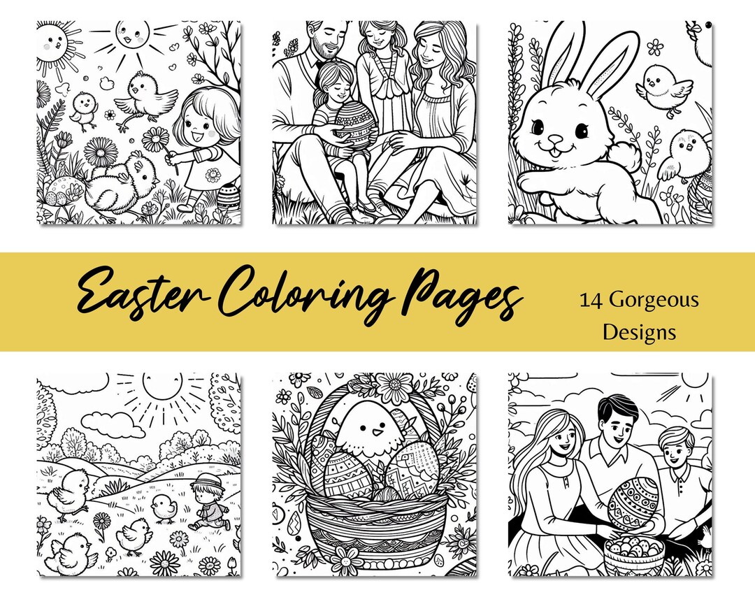 14 Fun, Festive Easter Coloring Pages for Kids | Printable Activity ...
