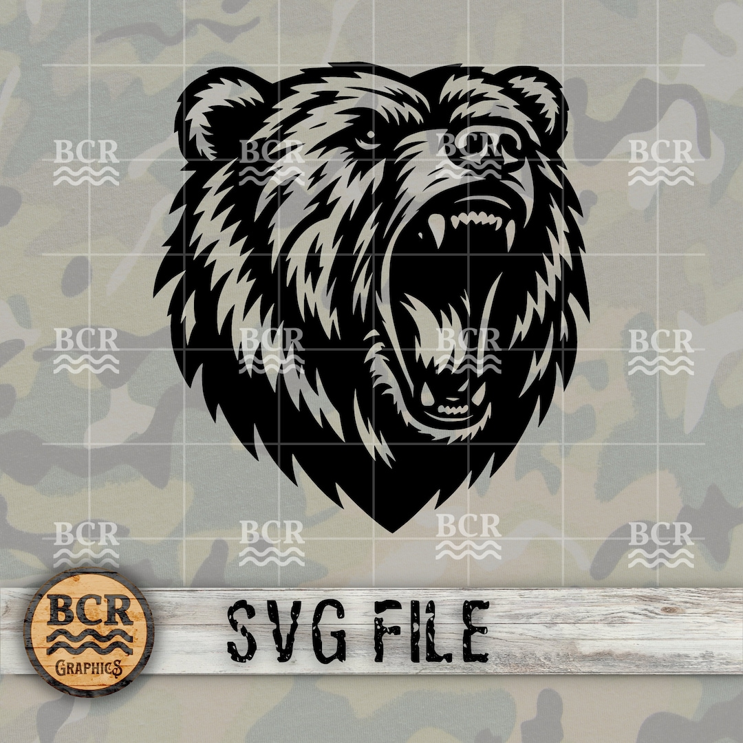 Grizzly Bear SVG, Grizzly SVG, Bear SVG, Grizzly Bear Digital Download ...