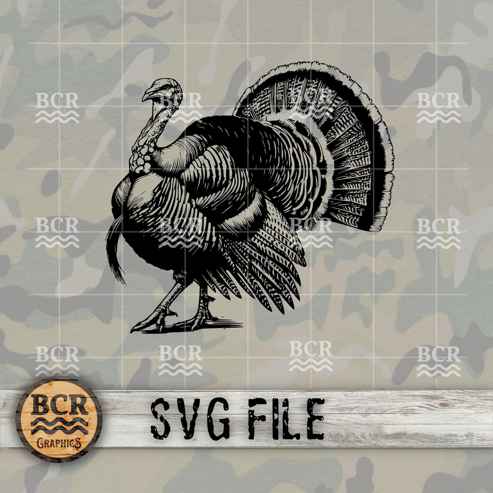 Wild Turkey SVG, Gobbler Turkey SVG, Turkey Hunting Digital Download ...