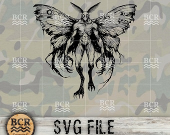Mothman SVG, Monster SVG, Mothman Vector, Mothman Download ...