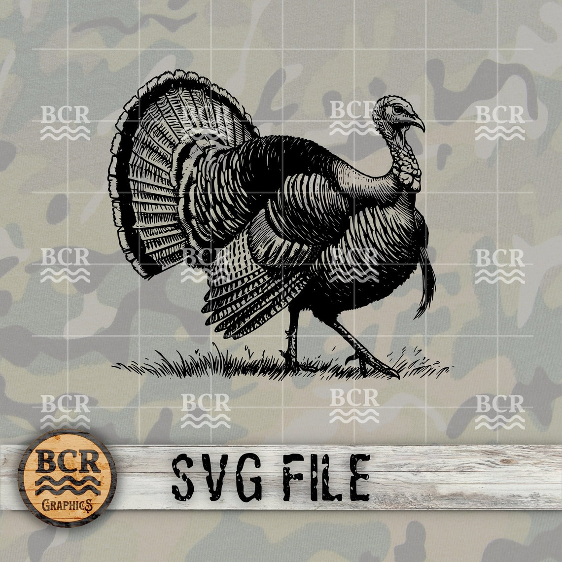 Wild Turkey SVG, Gobbler Turkey SVG, Turkey Hunting Digital Download ...