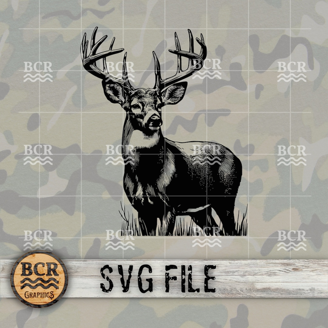 Big Buck SVG, Whitetail Deer SVG, Big Buck Digital Download, Deer ...