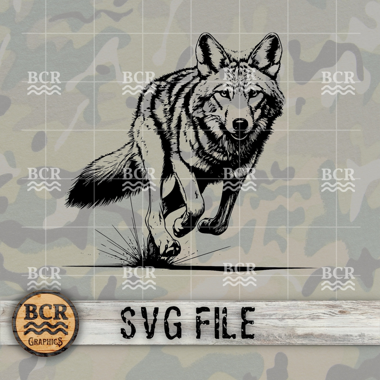 Coyote SVG, Running Coyote SVG, Coyote Hunting SVG, Coyote Digital ...