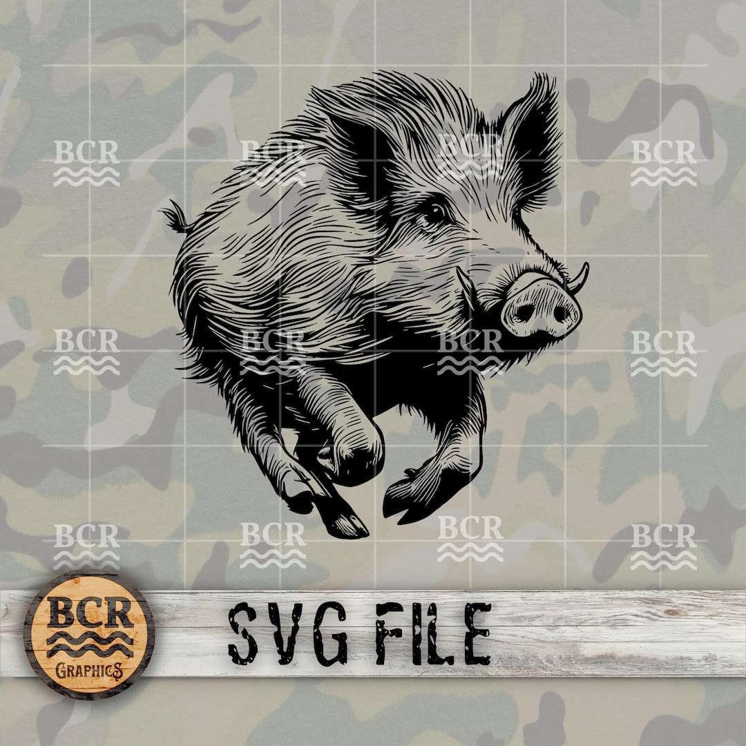Wild Boar SVG, Wild Hog SVG, Wild Pig SVG, Wild Boar Digital Download ...
