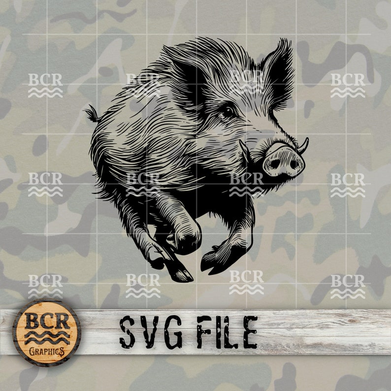 Wild Boar SVG, Wild Hog SVG, Wild Pig SVG, Wild Boar Digital Download ...