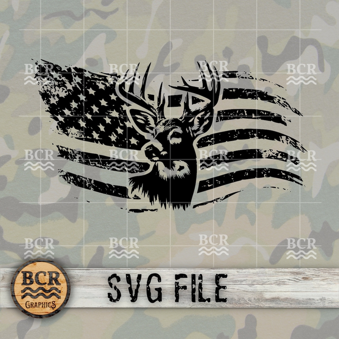 American Flag Deer SVG, Deer Flag SVG, American Flag Hunting SVG ...