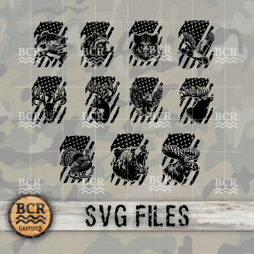 American Wildlife SVG Bundle, Hunting Design Download, Deer SVG, Turkey ...
