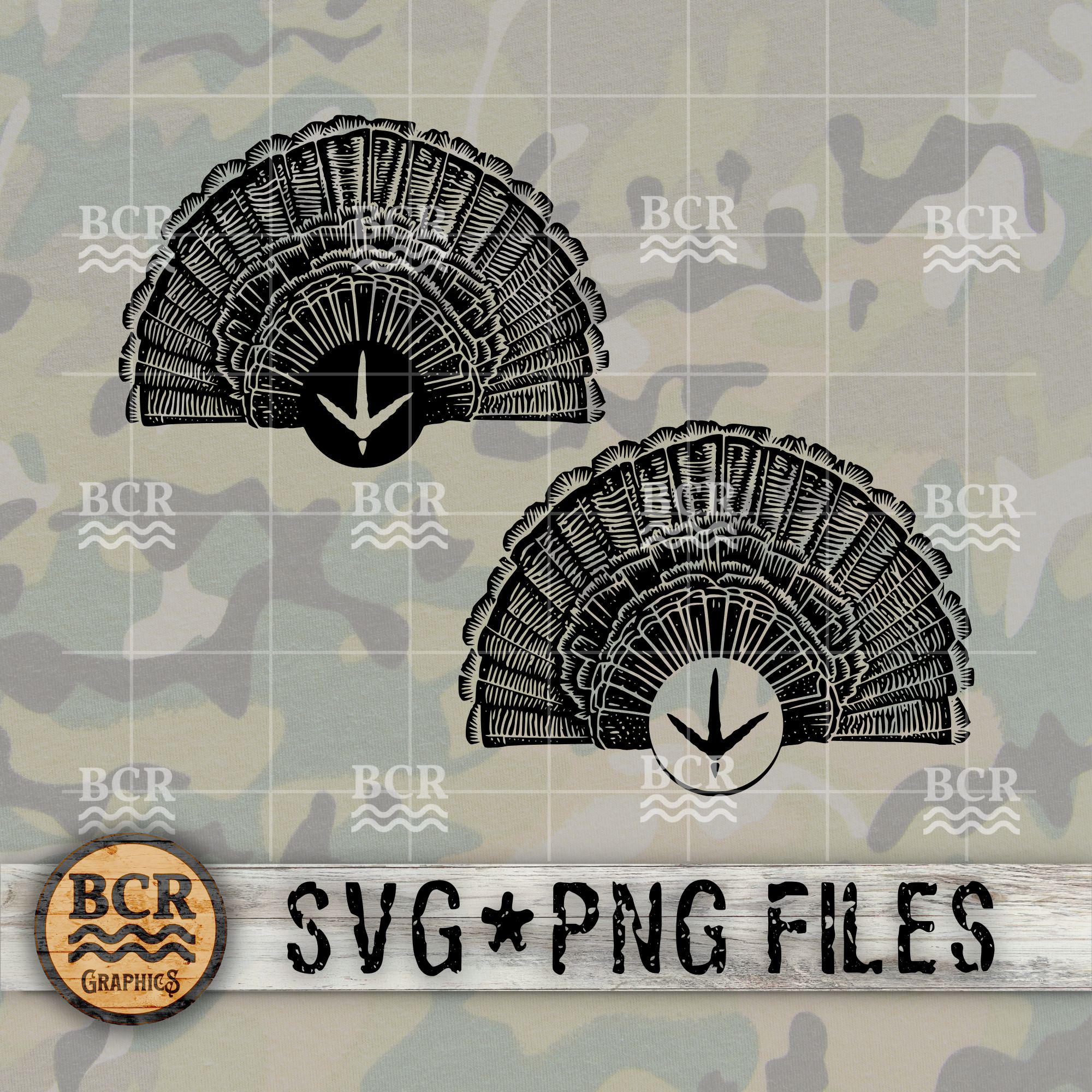 Turkey Fan, Wild Turkey SVG, Gobbler Turkey SVG, Turkey Hunting Digital ...