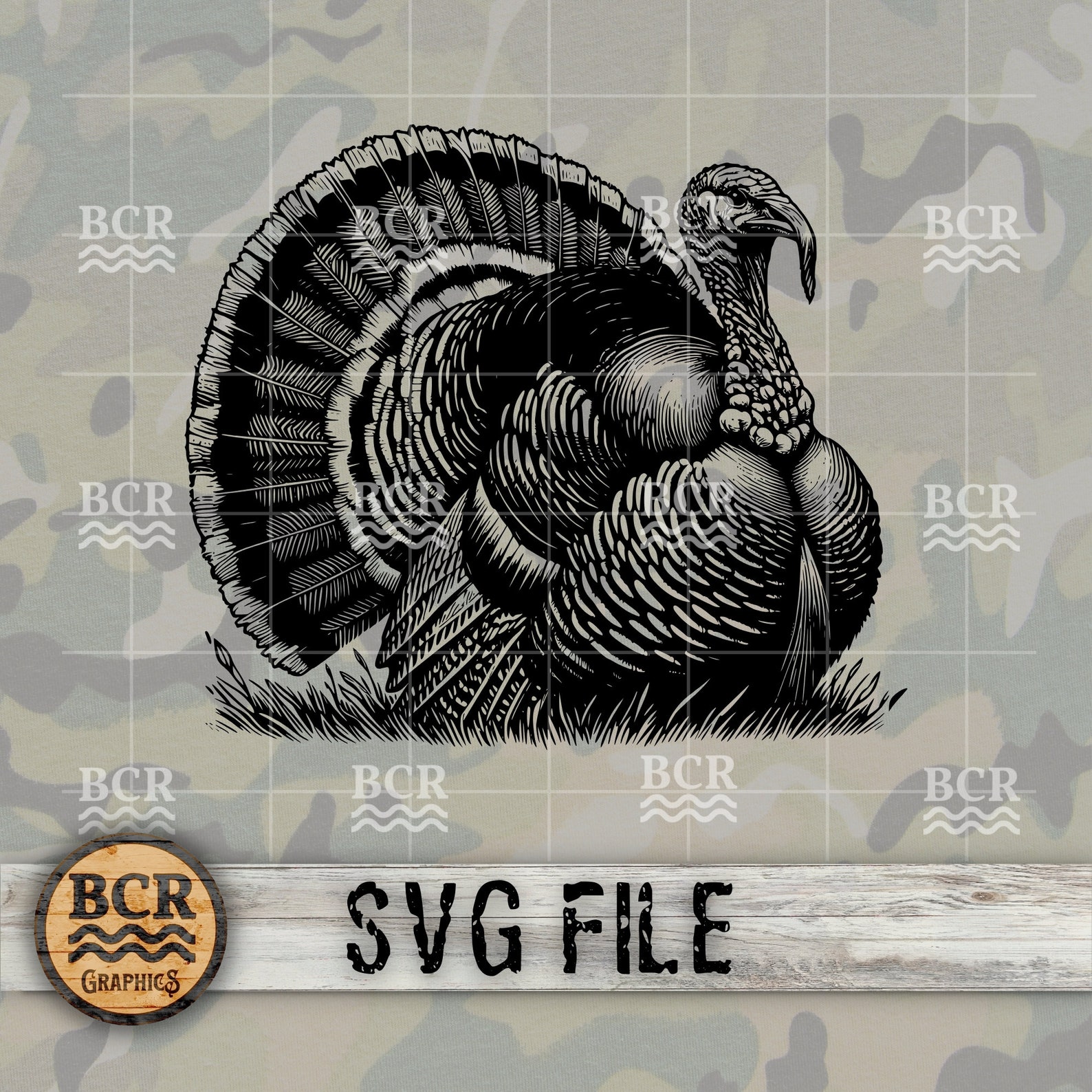 Wild Turkey SVG, Gobbler Turkey SVG, Turkey Hunting Digital Download ...