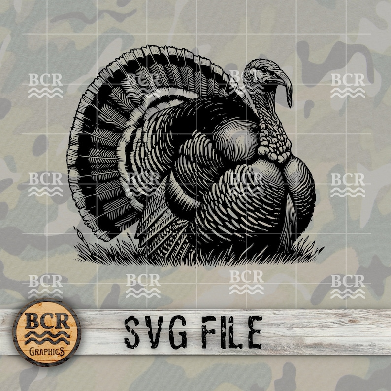 Wild Turkey SVG, Gobbler Turkey SVG, Turkey Hunting Digital Download ...