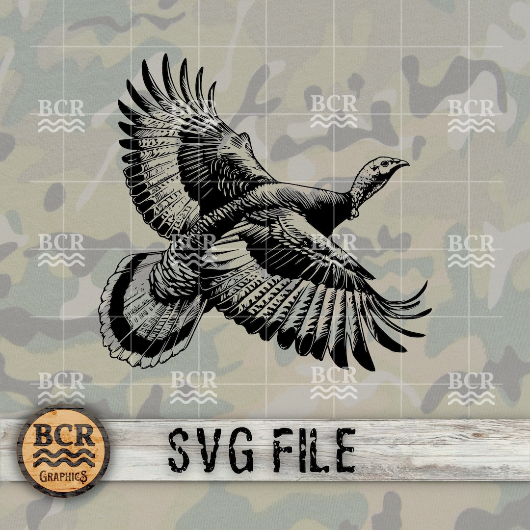 Wild Turkey SVG, Gobbler Turkey SVG, Turkey Hunting Digital Download ...
