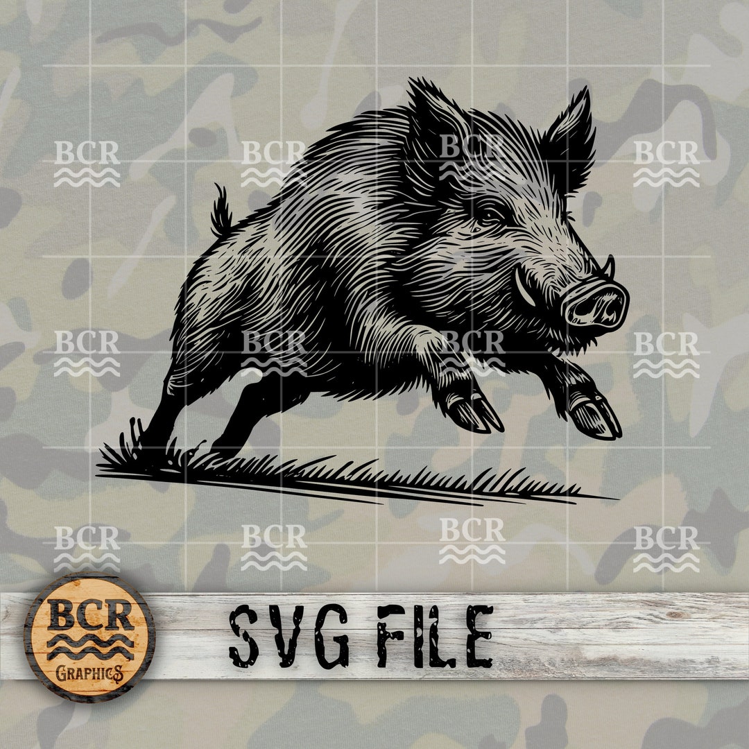 Wild Boar SVG, Wild Hog SVG, Wild Pig SVG, Wild Boar Digital Download ...
