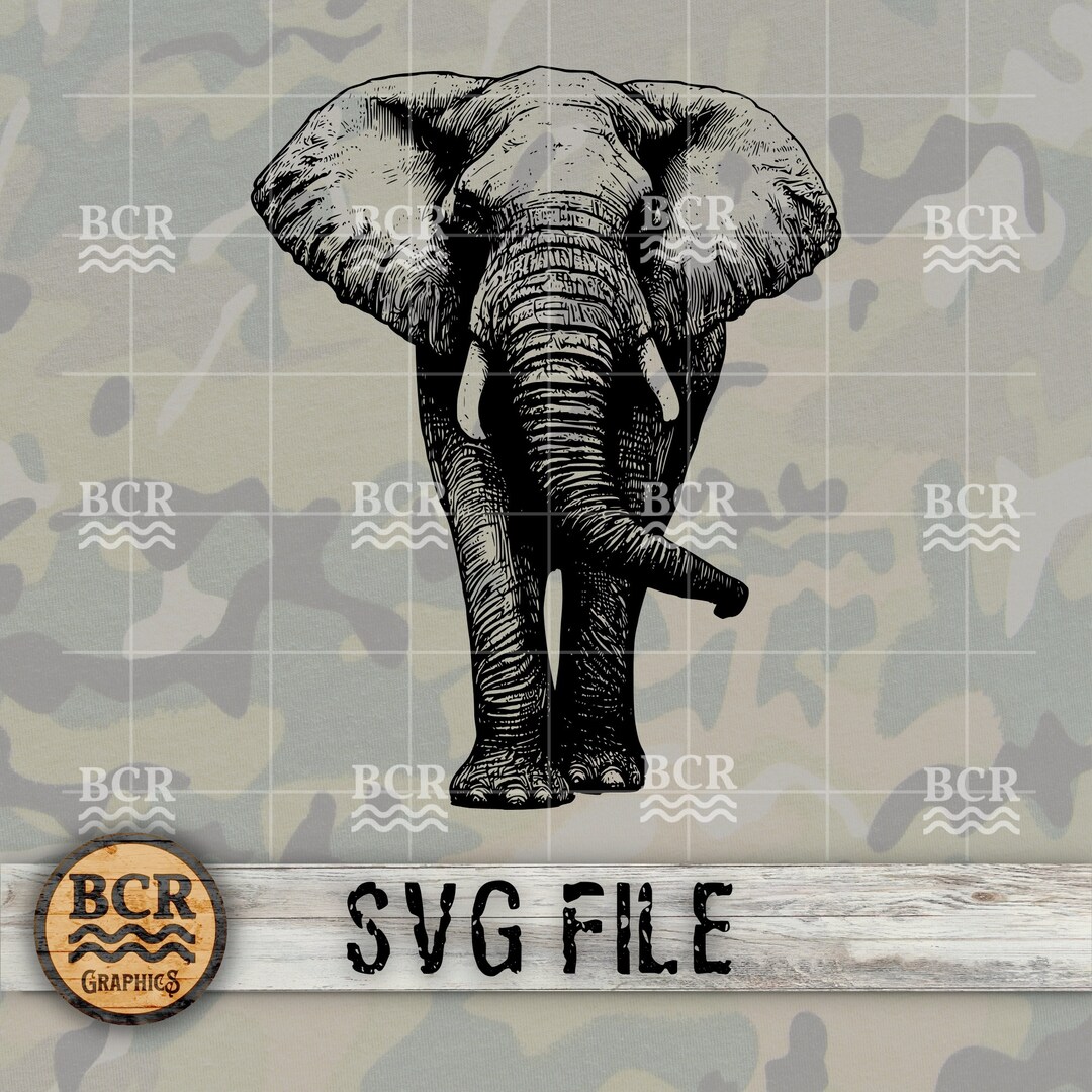 Elephant SVG, Elephant Art, Elephant Digital Download, Elephant Design ...