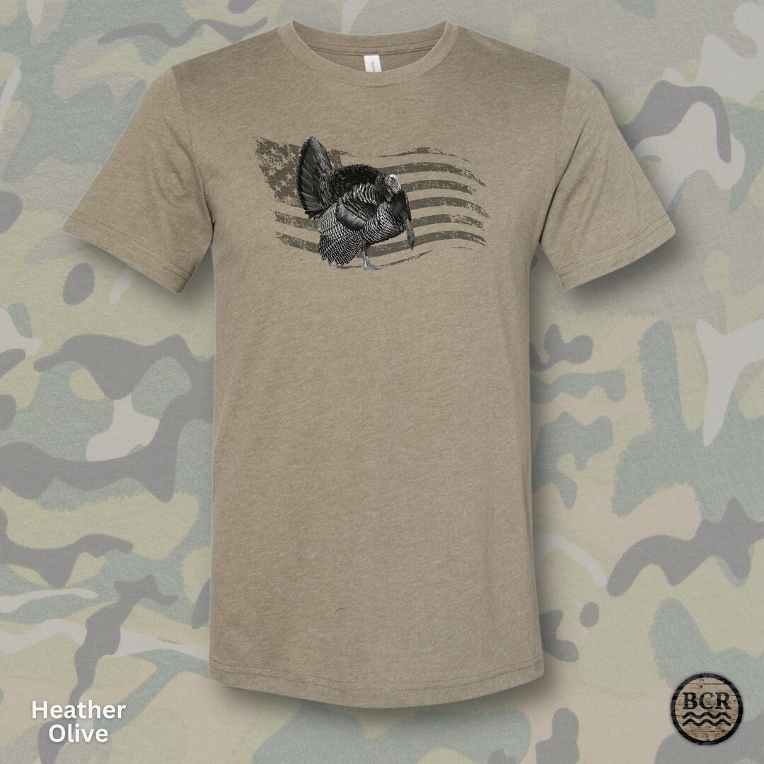Turkey Hunting Shirt, Wild Turkey Flag Shirt, American Flag Shirt ...
