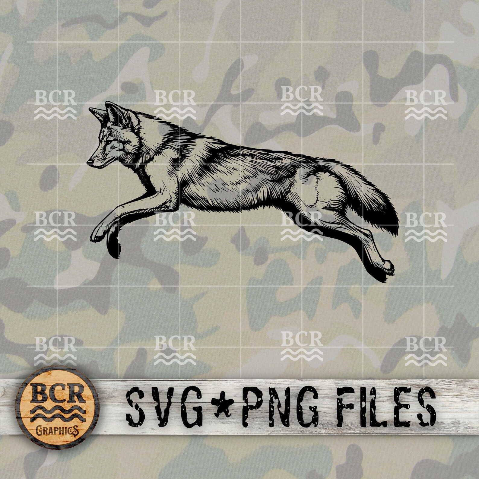 Coyote SVG, Running Coyote SVG, Coyote Hunting SVG, Coyote Digital ...