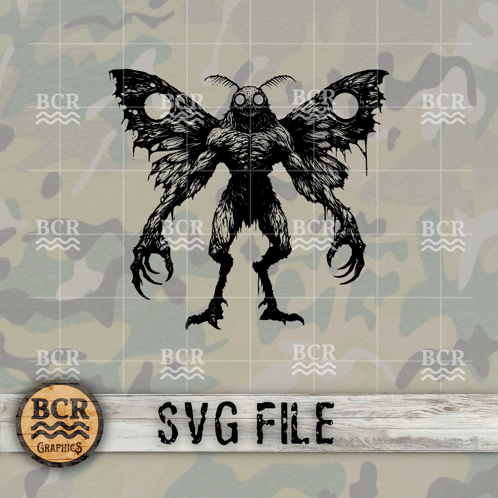 Mothman SVG, Monster SVG, Mothman Vector, Mothman Download ...