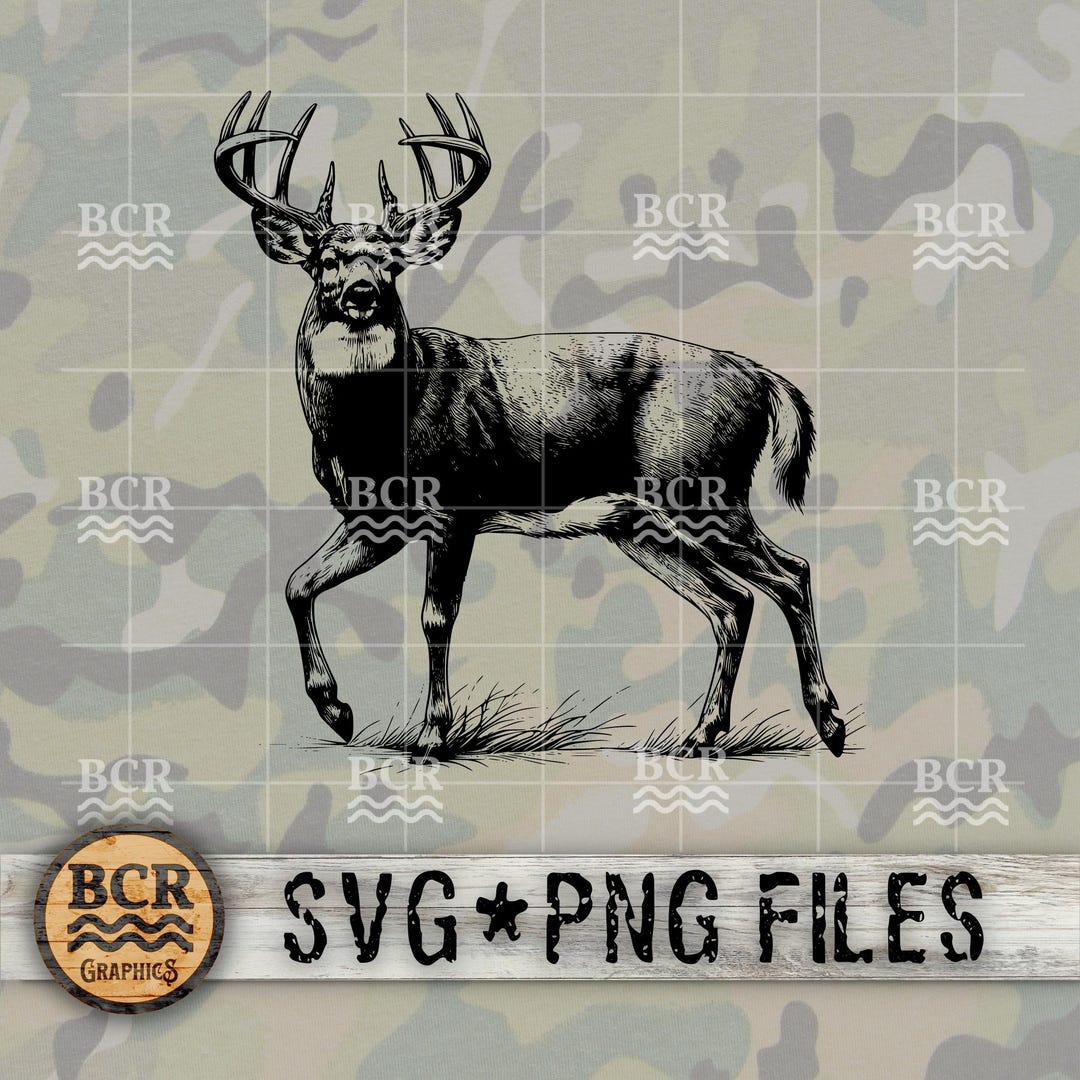 Whitetail Deer SVG, Big Buck SVG, Deer Laser Graphic, Deer Hunting ...