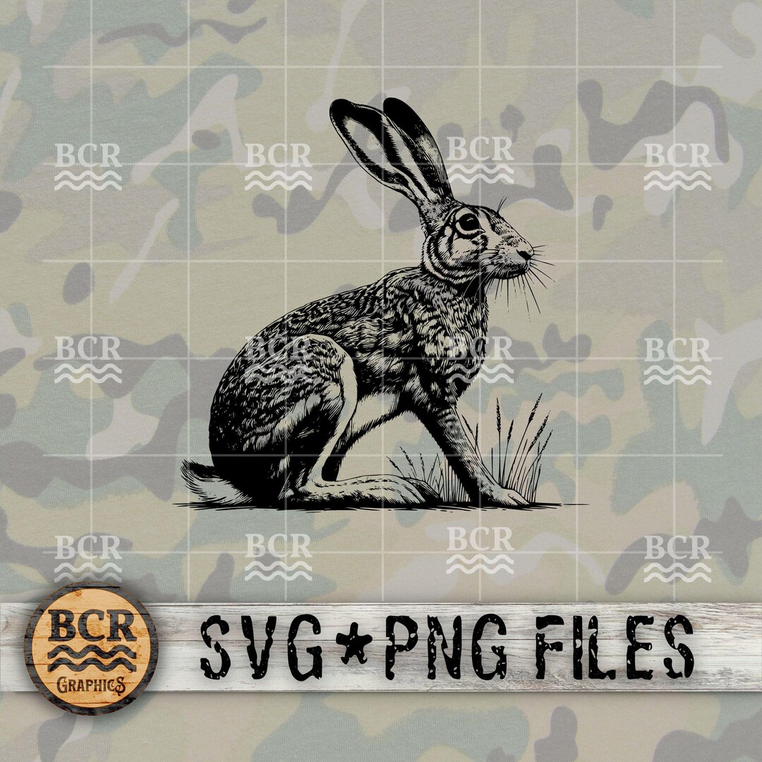 Jack Rabbit SVG, Jack Rabbit PNG, Jackrabbit Clipart, Jackrabbit Laser ...