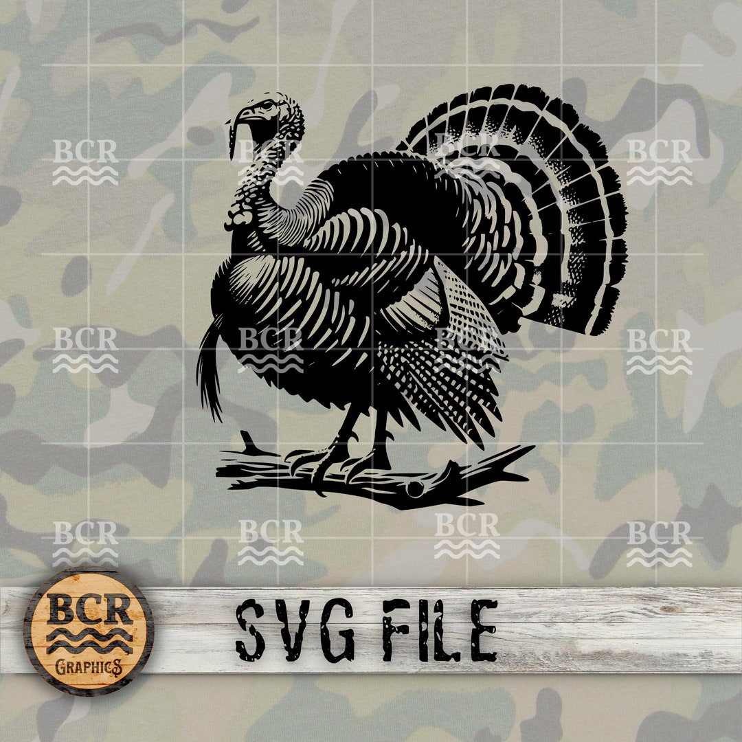 Wild Turkey SVG, Gobbler Turkey SVG, Turkey Hunting Digital Download ...