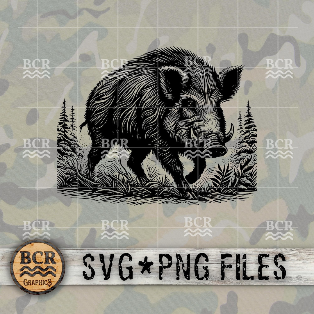 Wild Boar SVG, Wild Hog SVG, Wild Pig SVG, Wild Boar Digital Download ...