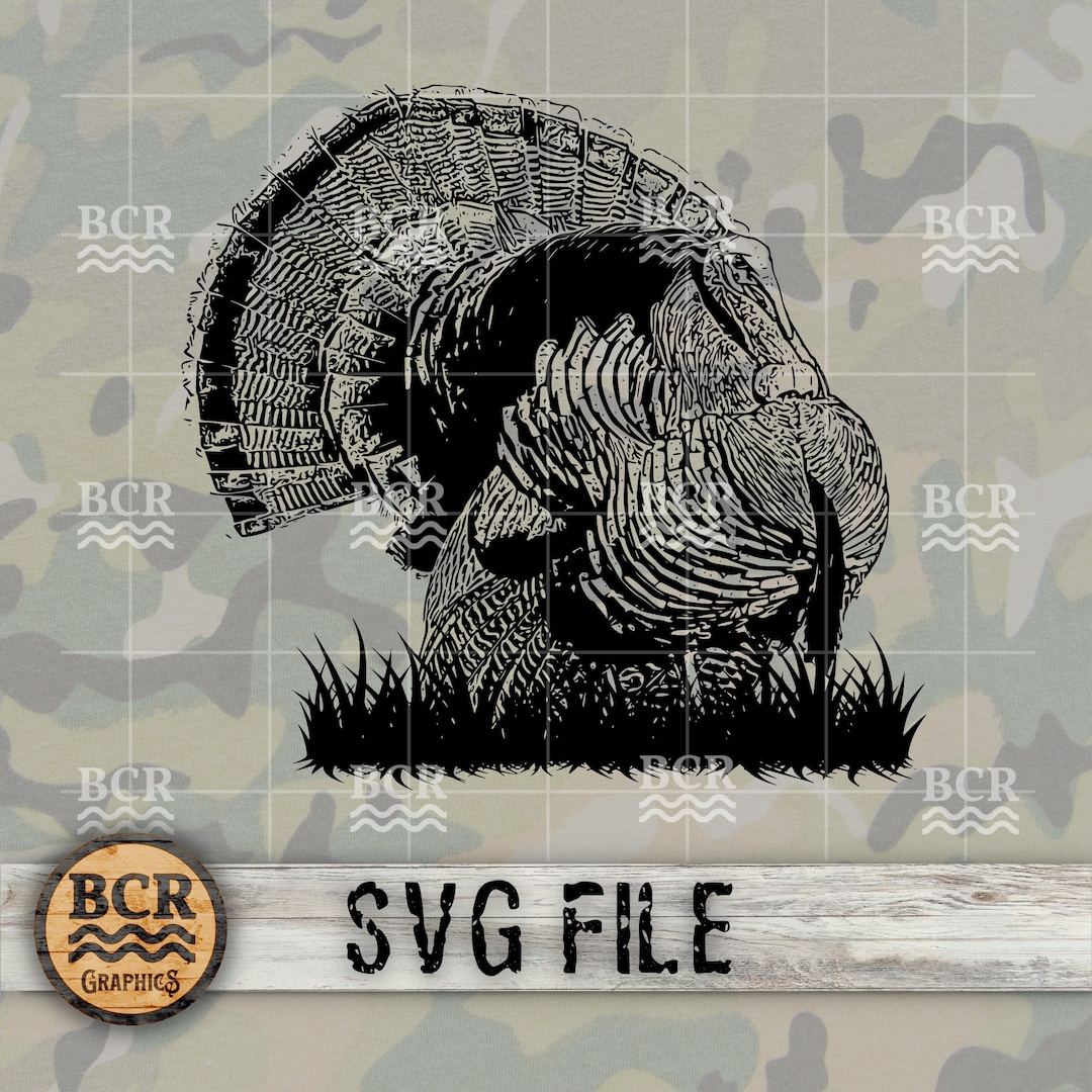 Wild Turkey SVG, Gobbler Turkey SVG, Turkey Hunting Digital Download ...