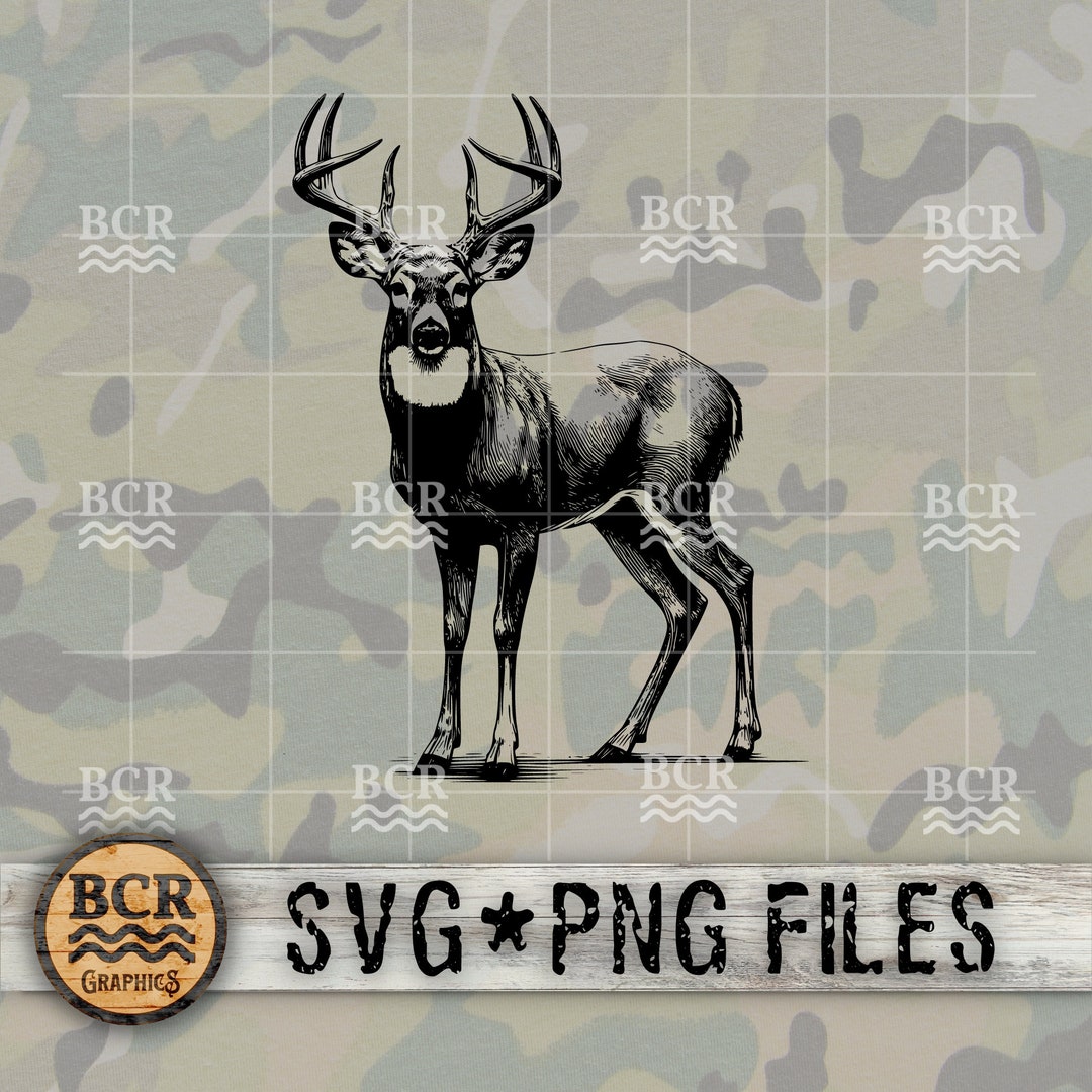 Big Buck SVG, Whitetail Deer SVG, Big Buck Digital Download, Deer ...