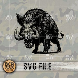 Wild Boar SVG, Wild Hog SVG, Wild Pig SVG, Wild Boar Digital Download ...