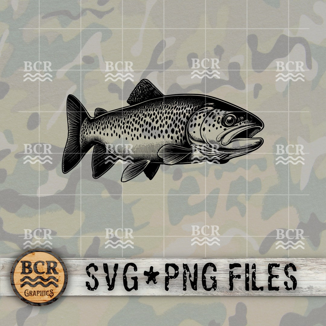 Brown Trout SVG, Brown Trout PNG, Trout Svg, Trout Fishing SVG, Trout ...