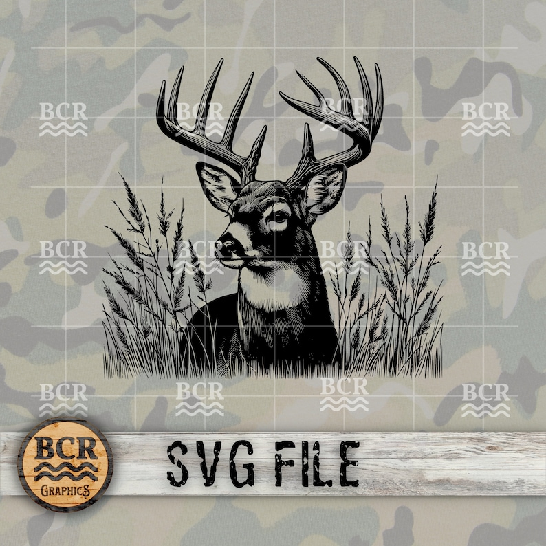 Big Buck SVG, Whitetail Deer SVG, Big Buck Digital Download, Deer ...