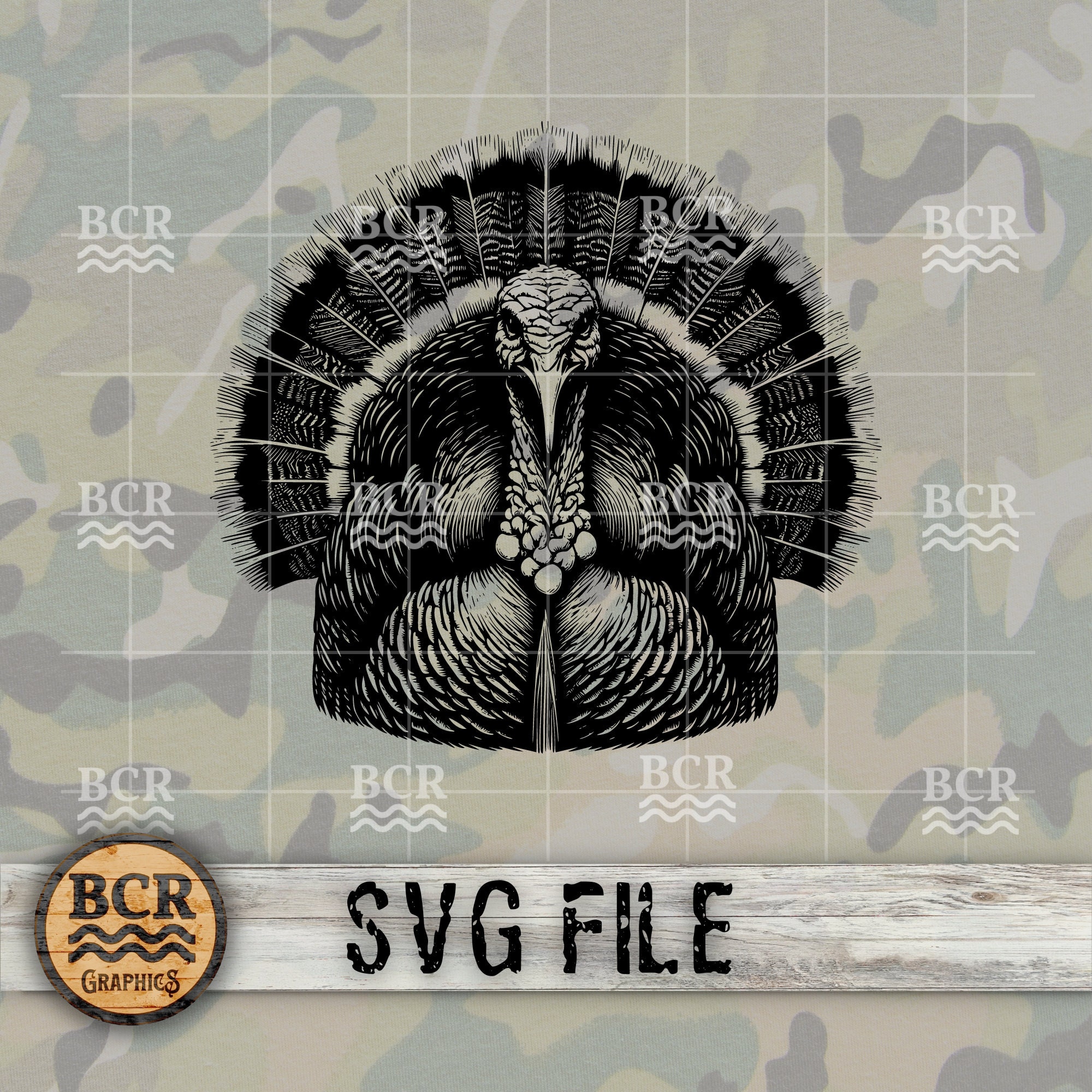 Wild Turkey SVG, Gobbler Turkey SVG, Turkey Hunting Digital Download ...