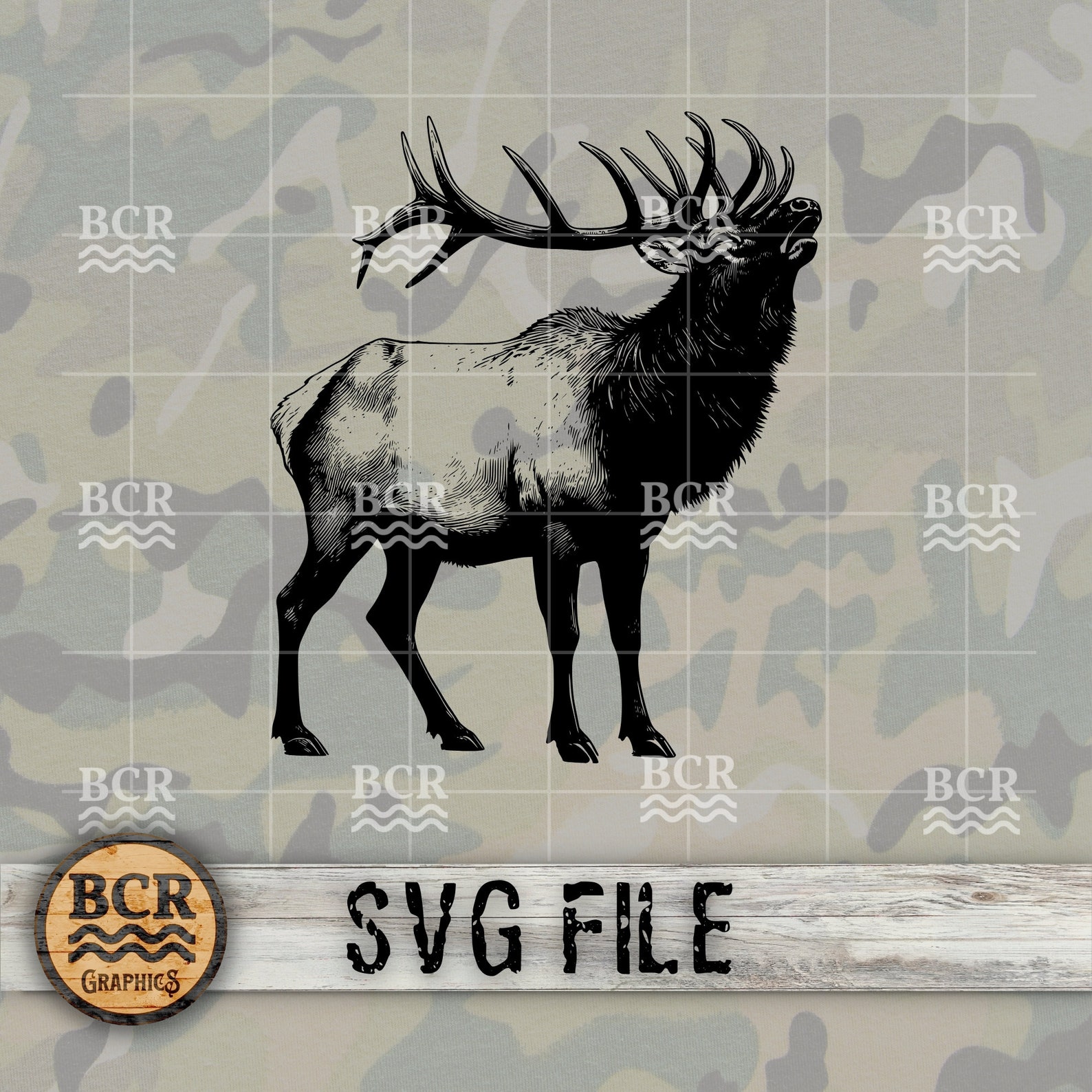 Big Bull Elk SVG, Elk SVG, Bull Elk Digital Download, Elk Hunting ...