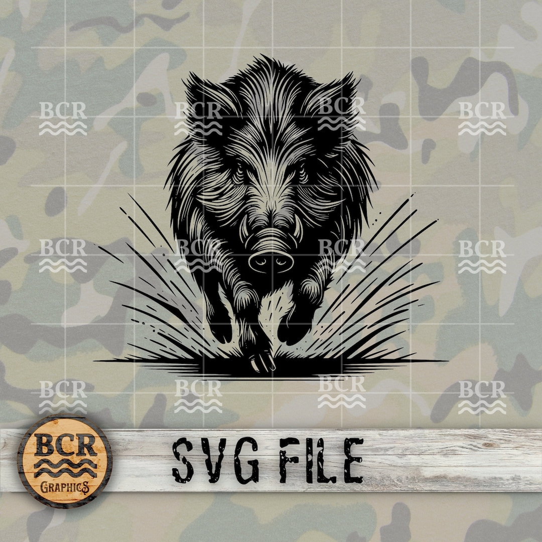 Wild Boar SVG, Wild Hog SVG, Wild Pig SVG, Wild Boar Digital Download ...