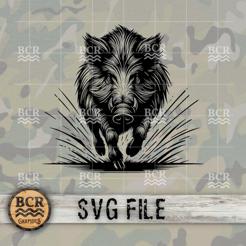 Wild Boar SVG, Wild Hog SVG, Wild Pig SVG, Wild Boar Digital Download ...