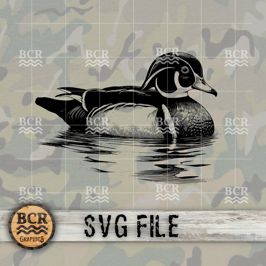 Wood Duck SVG, Swimming Duck SVG, Duck Digital Download, Duck Hunting ...