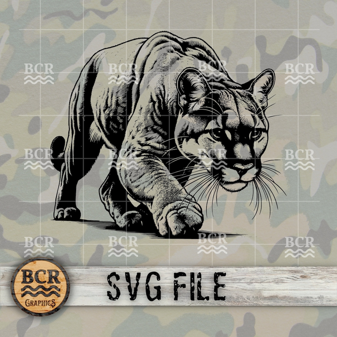 Cougar SVG, Mountain Lion SVG, Panther SVG, Cougar Digital Download ...