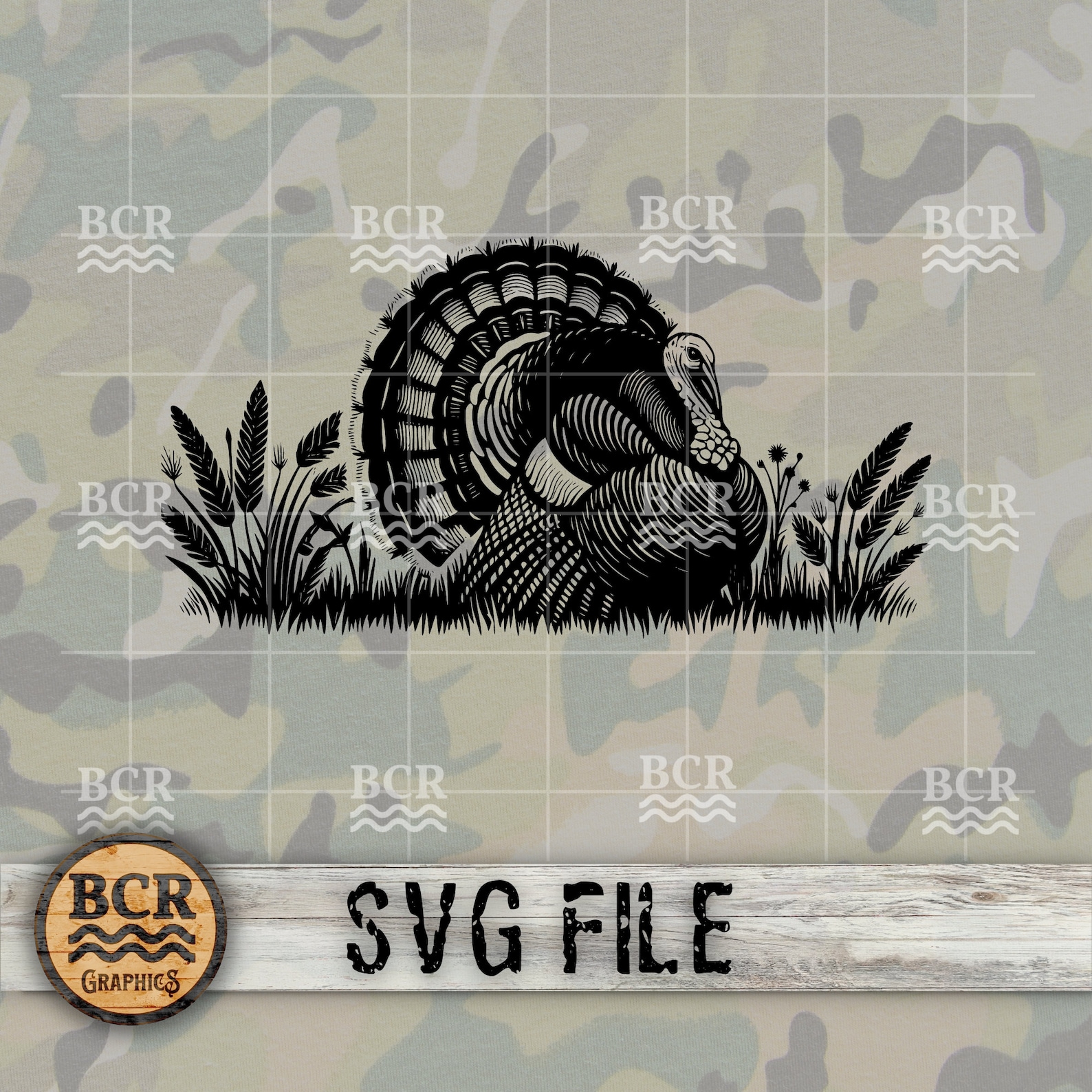 Wild Turkey SVG, Gobbler Turkey SVG, Turkey Hunting Digital Download ...