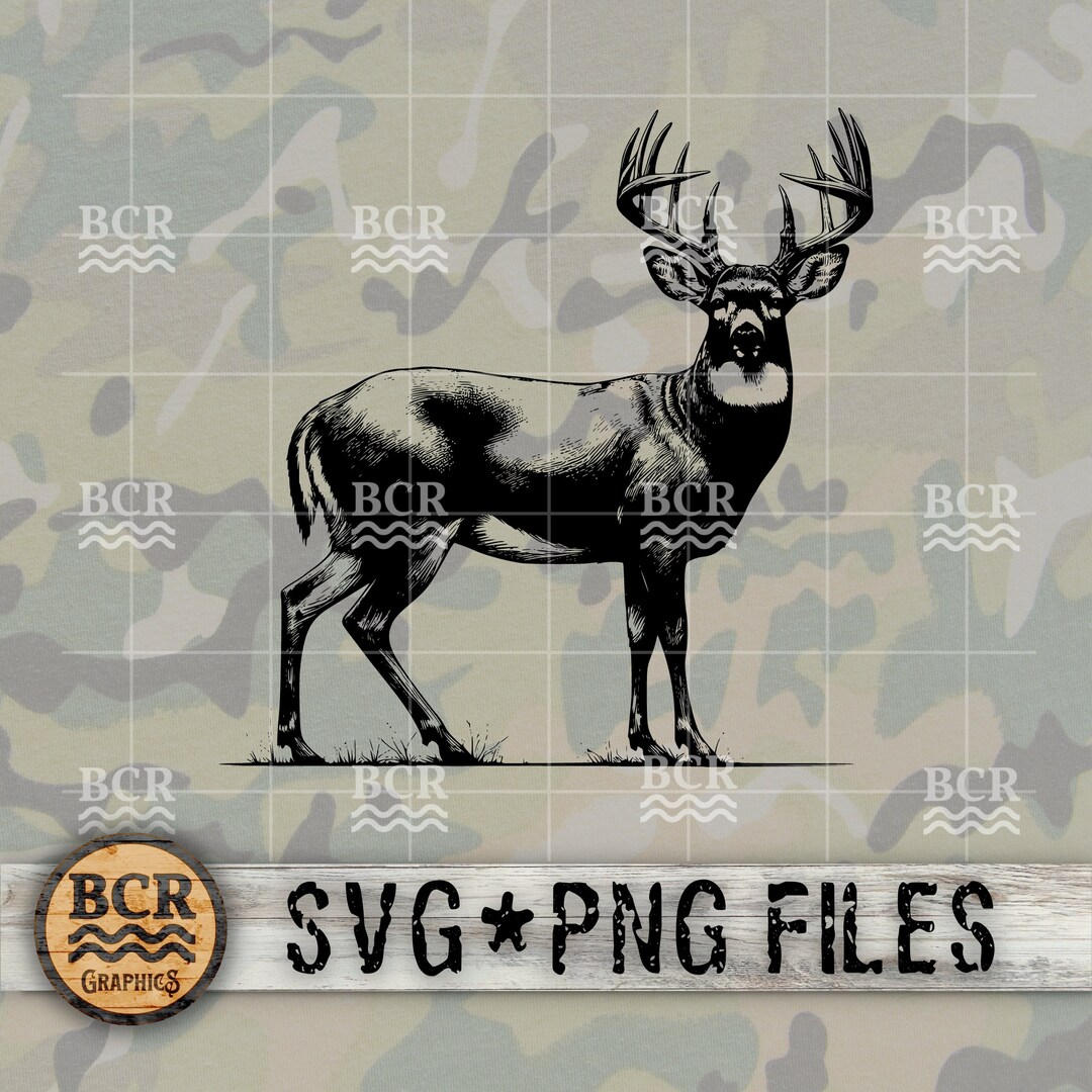 Big Buck SVG, Whitetail Deer SVG, Big Buck Digital Download, Deer ...