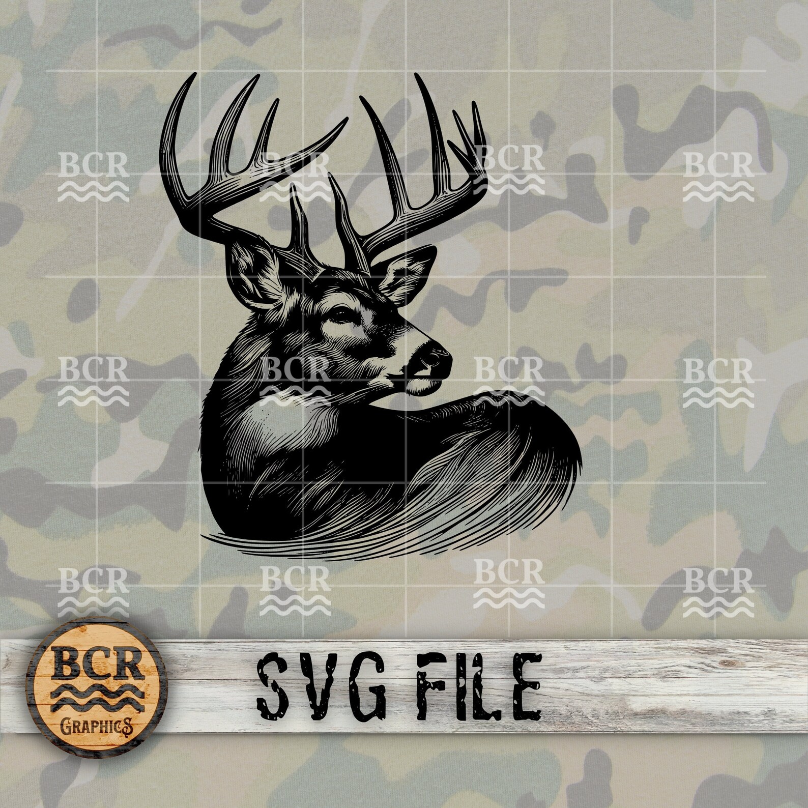 Big Buck SVG, Whitetail Deer SVG, Big Buck Digital Download, Deer ...