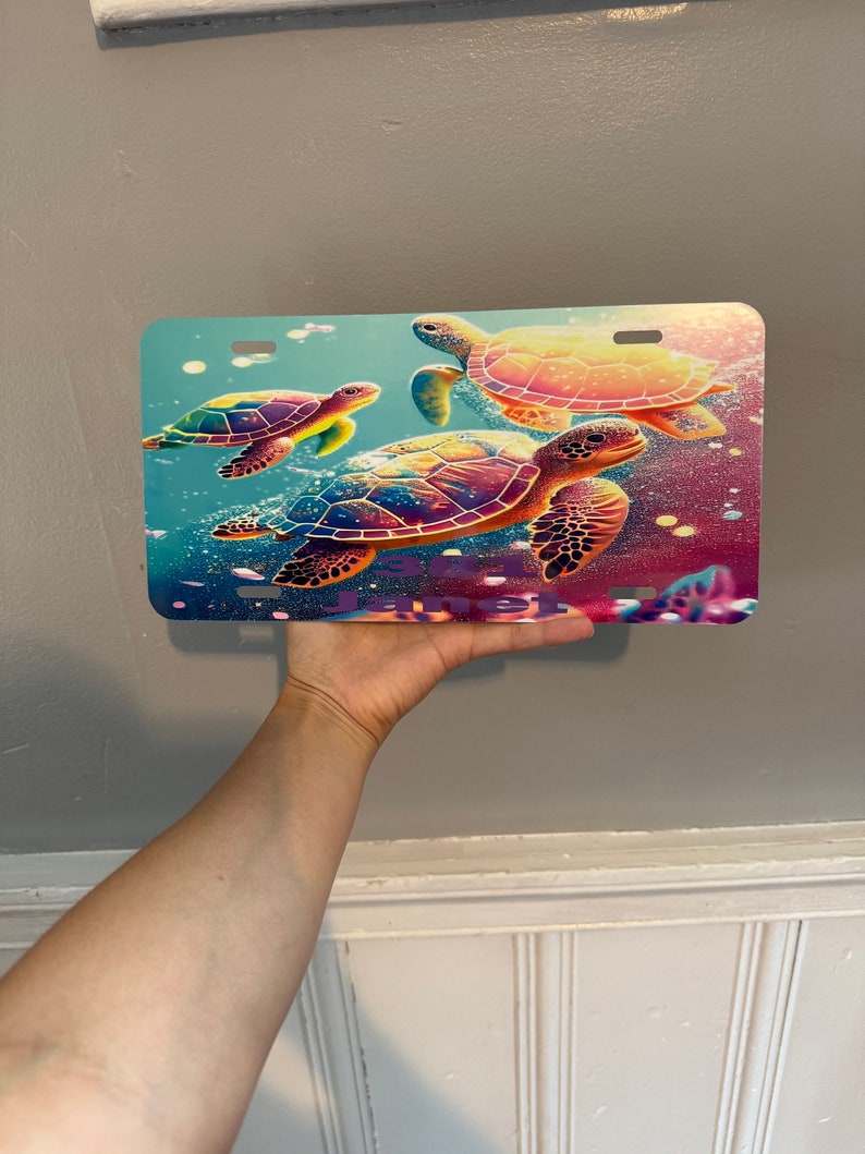 Sea Turtle License Plate Turtle License Plate Sea Turtle Custom - Etsy